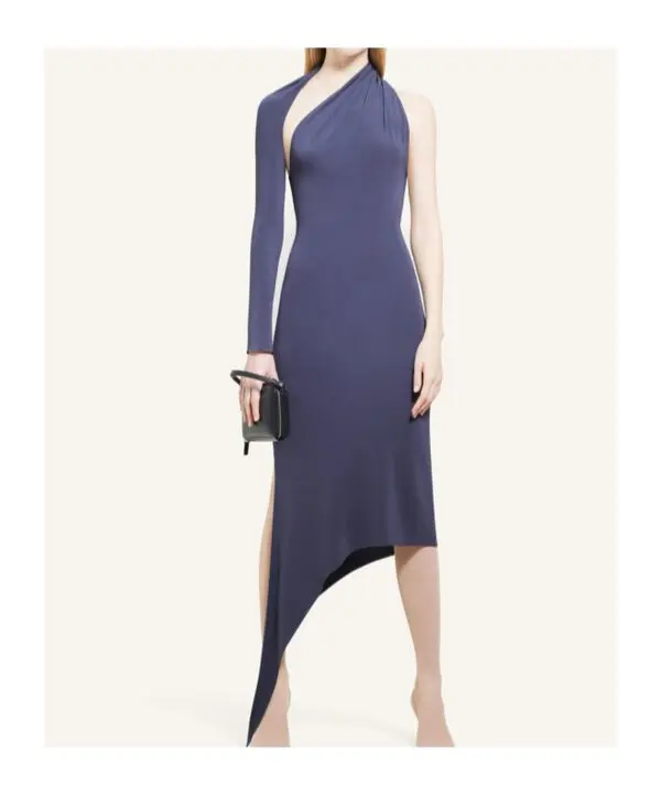 COURREGES Slash Crepe Maxi Dress
