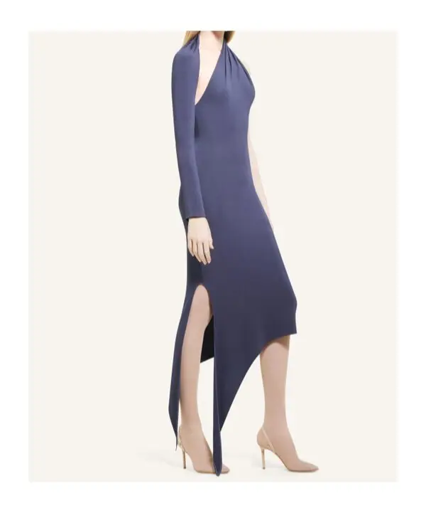 COURREGES Slash Crepe Maxi Dress