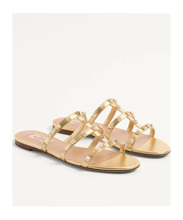 Valentino Garavani Rockstud Slip-on Sandals - Bronze
