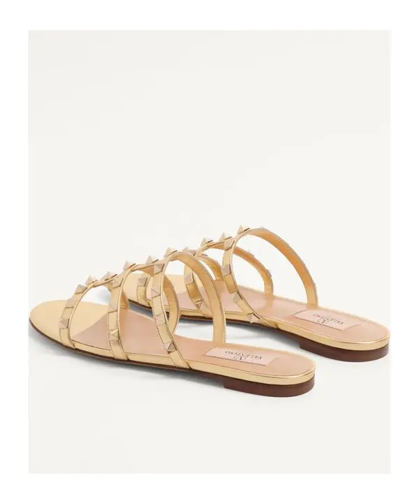 Valentino Garavani Rockstud Slip-on Sandals - Bronze