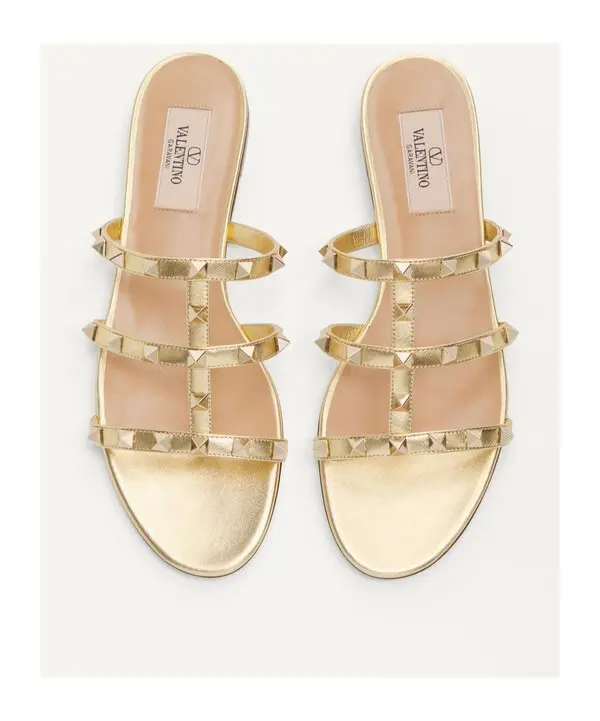 Valentino Garavani Rockstud Slip-on Sandals - Bronze