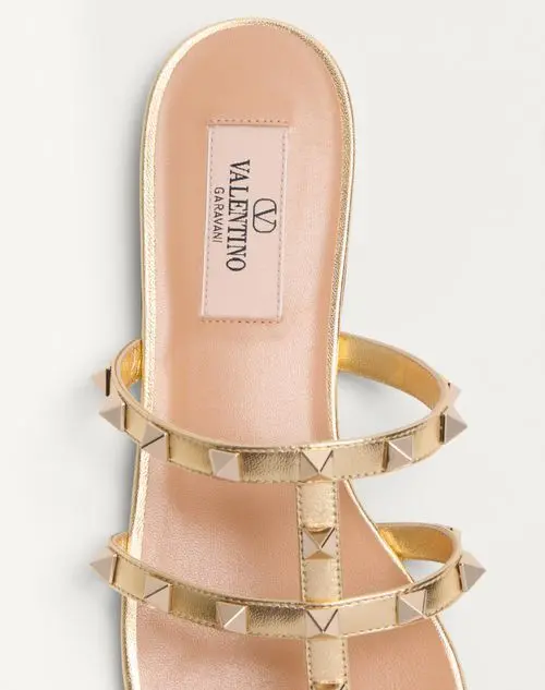 Valentino Garavani Rockstud Slip-on Sandals - Bronze