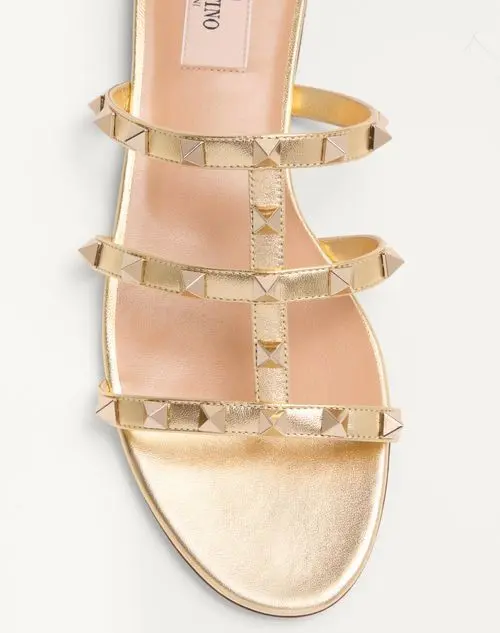 Valentino Garavani Rockstud Slip-on Sandals - Bronze
