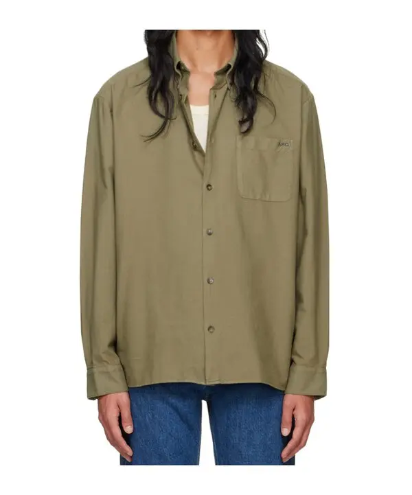A.p.c. Mateo Logo-embroidered Pocket Shirt