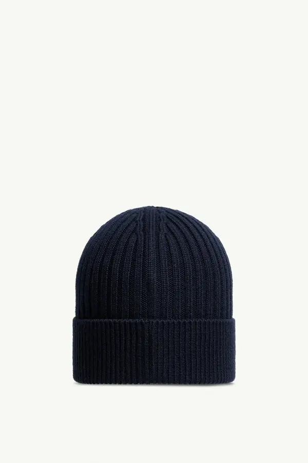 Moncler Wool Ribbed Beanie