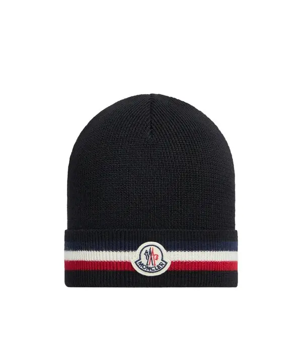 Moncler Tricolor Wool Beanie