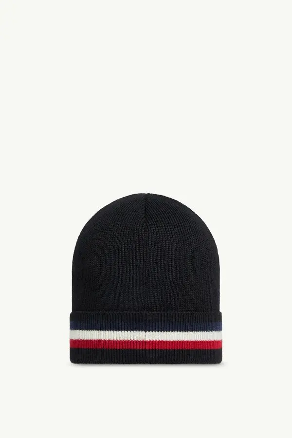 Moncler Tricolor Wool Beanie