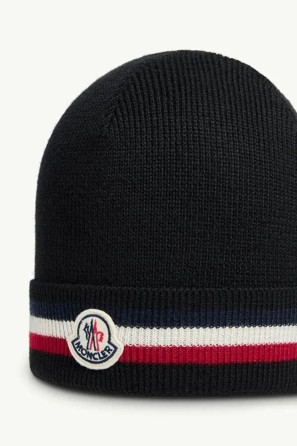 Moncler Tricolor Wool Beanie