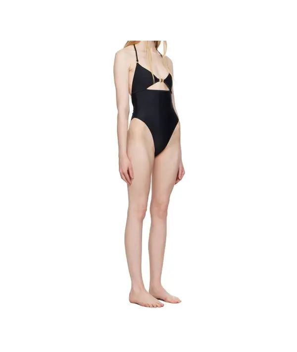 MARINE SERRE Jersey One-piece Swimsuit - Nude
