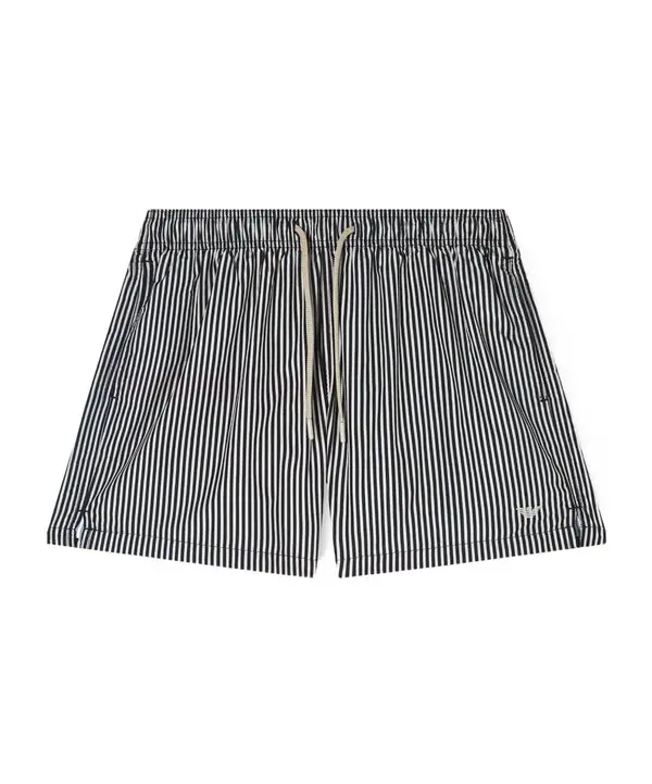 Emporio Armani Striped Casual Swim Trunks