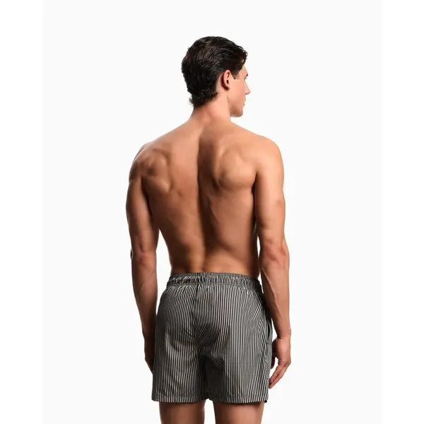 Emporio Armani Striped Casual Swim Trunks
