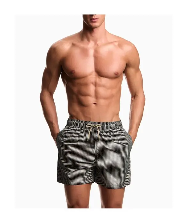 Emporio Armani Striped Casual Swim Trunks