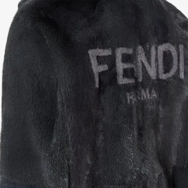 Fendi Logo Detailed Hooded Reversible Jacket