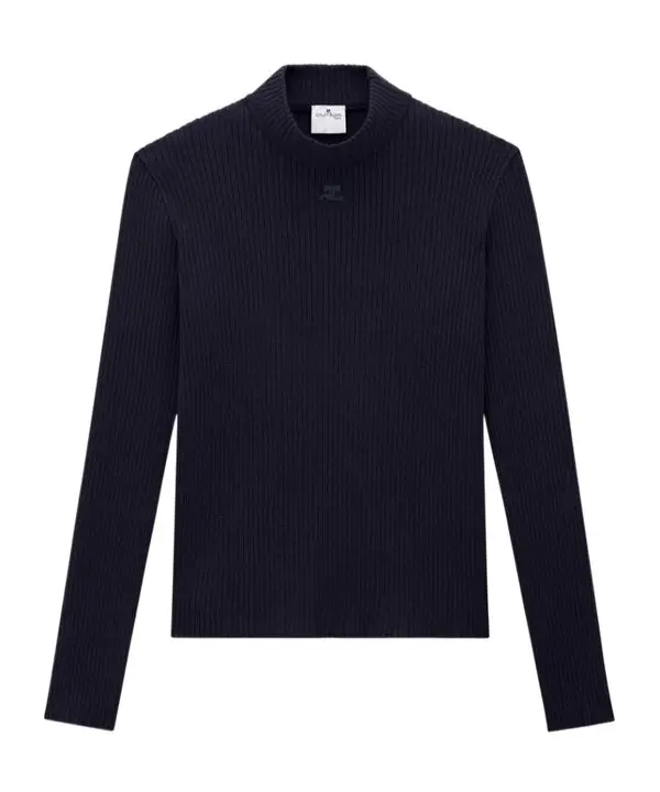 COURREGES Rib-knit Mock-neck Jumper
