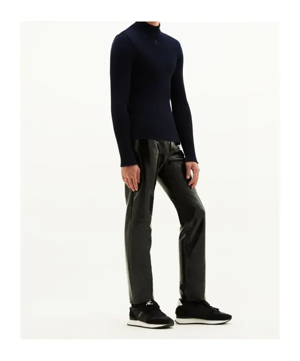 COURREGES Rib-knit Mock-neck Jumper