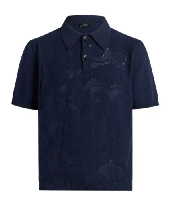 Etro Short-sleeved Knitted Polo Shirt