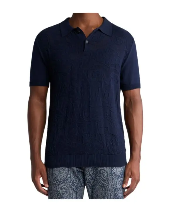 Etro Short-sleeved Knitted Polo Shirt