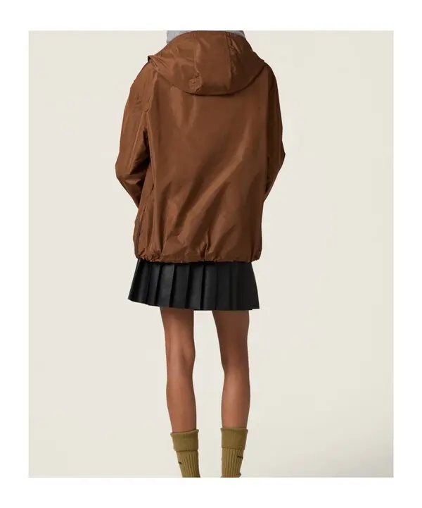 Miu Miu Technical Fabric Hoodie Jacket