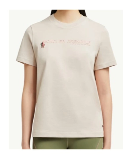 Moncler Logo Embroidered Crewneck T-shirt