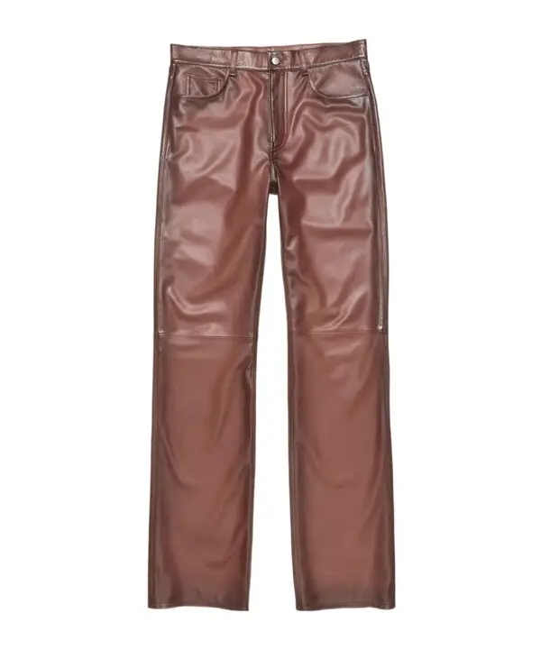 Acne Studios Faded Effect Full-grain Lamb Leather Trousers