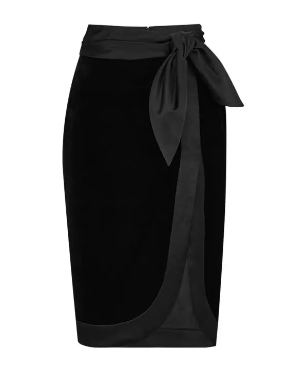 Saint Laurent Side-slit Wrap Dress