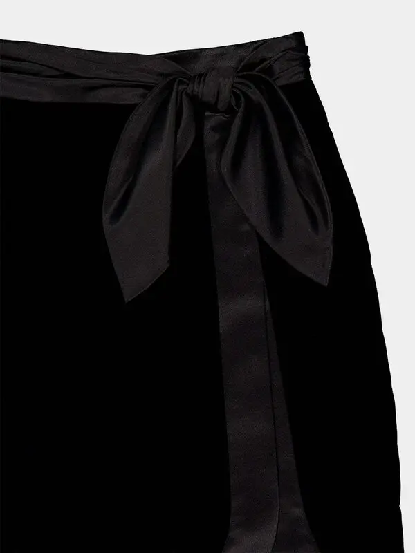 Saint Laurent Side-slit Wrap Pencil Skirt