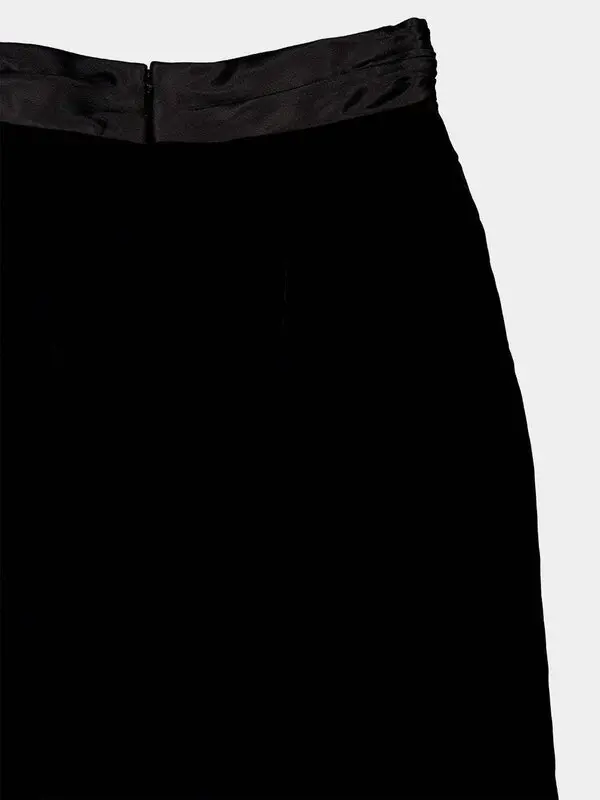 Saint Laurent Side-slit Wrap Pencil Skirt