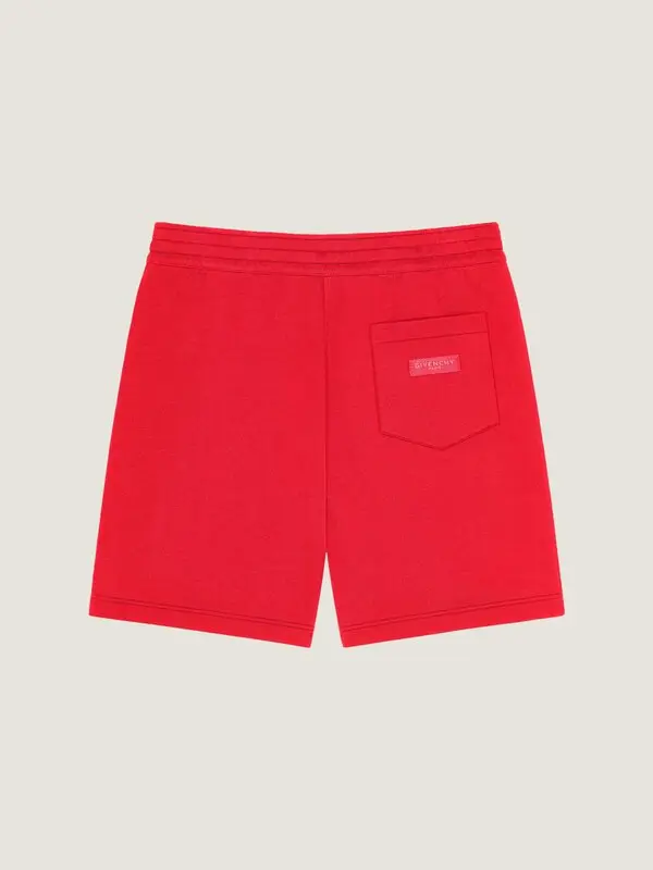 Givenchy Bermuda Shorts In Fleece With Paris Gros Grain
