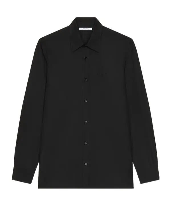 Givenchy Slim Fit Shirt In Poplin With Embroidery
