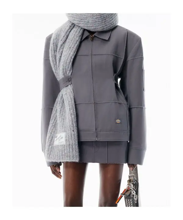 Alexander Wang Cotton-blend Drill Jacket With Belt