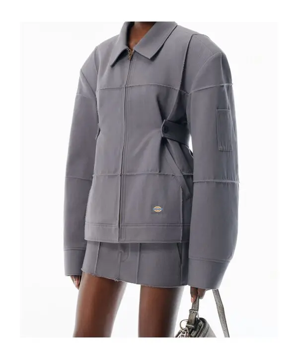 Alexander Wang Cotton-blend Drill Jacket With Belt