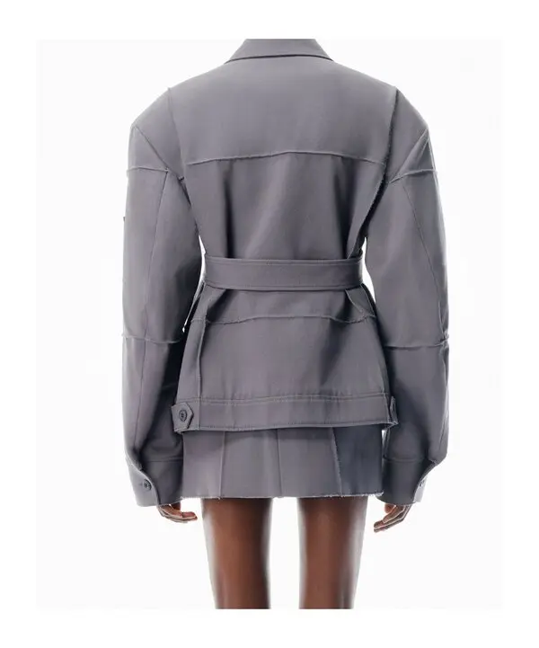 Alexander Wang Cotton-blend Drill Jacket With Belt