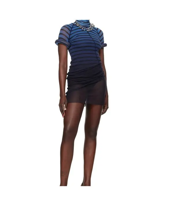 JEAN PAUL GAULTIER Striped 3d Dress