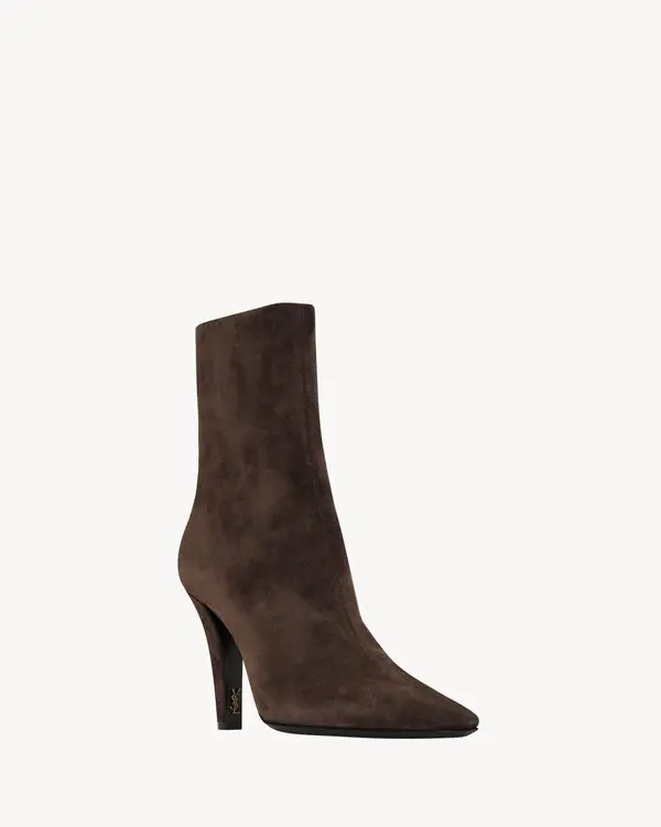 Saint Laurent Jill Suede Ankle Boots