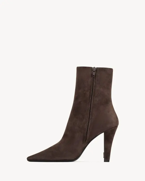 Saint Laurent Jill Suede Ankle Boots