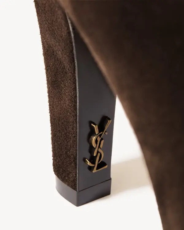 Saint Laurent Jill Suede Ankle Boots