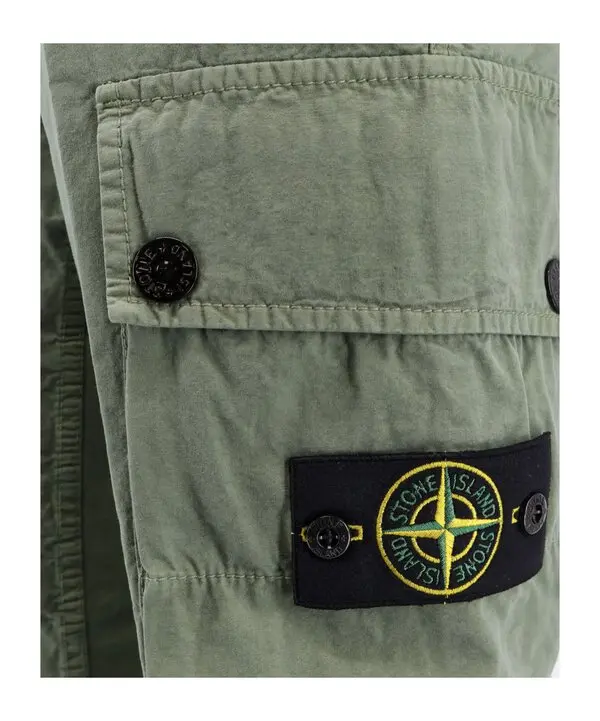 Stone Island Logo Patch Cargo Trousers