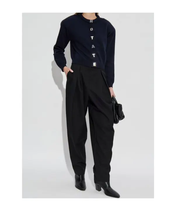 ROTATE BY BIRGER CHRISTENSEN Letter Firm Knit Cardigan