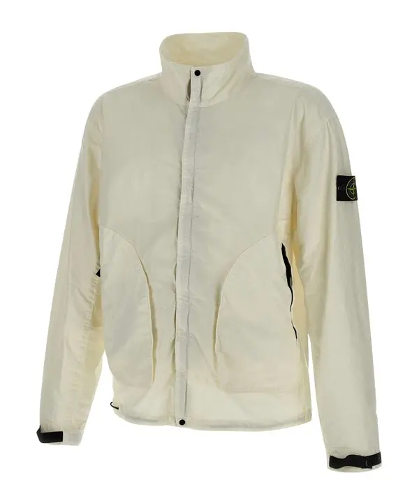 Stone Island Logo Patch Zip-up Jacket