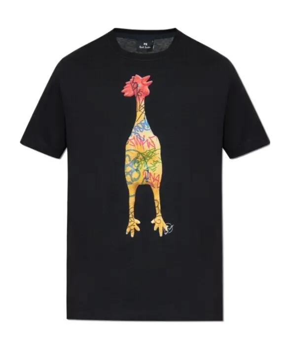 Paul Smith Rubber Chicken Print T-shirt - Black