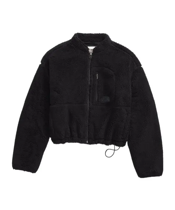 The North Face Logo Embroidered Zip Up Fleece Jacket