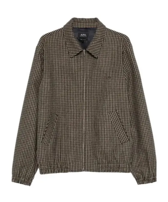 A.p.c. Houndstooth Zip Shirt Jacket