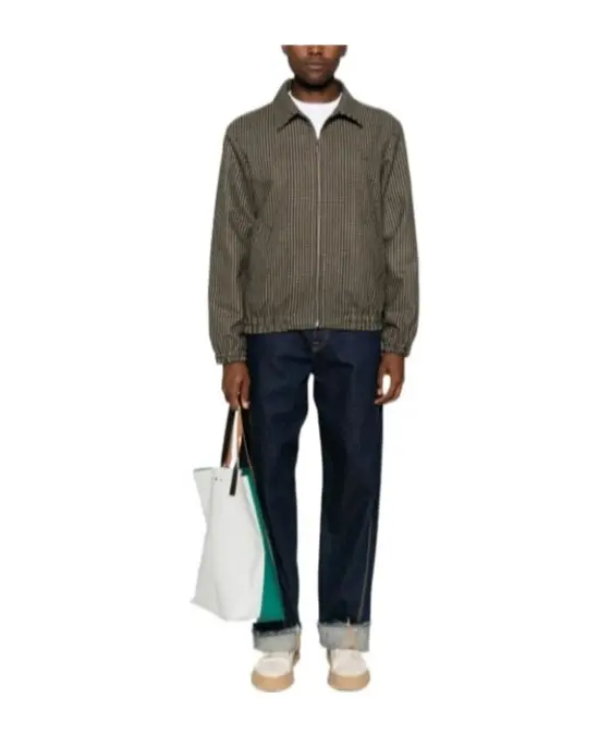 A.p.c. Houndstooth Zip Shirt Jacket