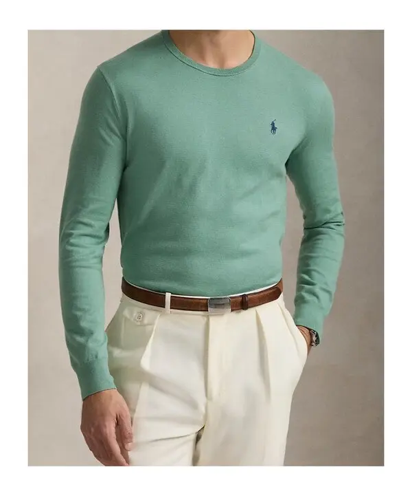 Polo Ralph Lauren Logo-embroidered Crewneck Jumper - Green