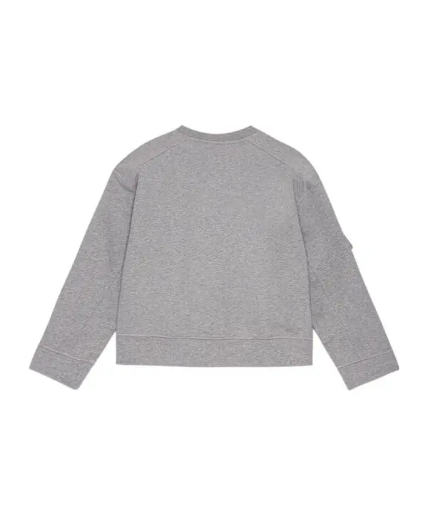 GANNI Crewneck Oversized Sweatshirt With Asymmetrical Pockets