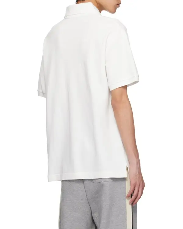 Palm Angels Curved Logo Embroidered Polo Shirt