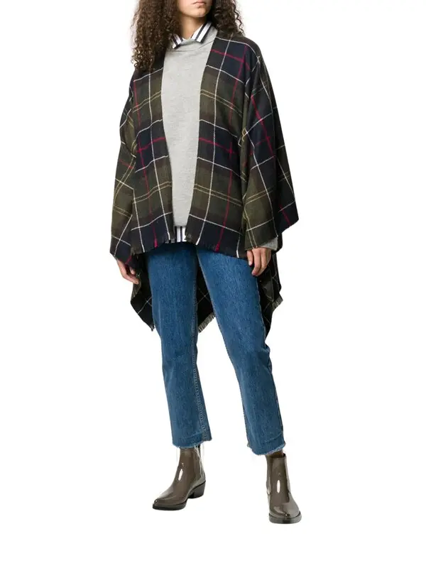 Barbour Tartan Fringed Edge Shawl