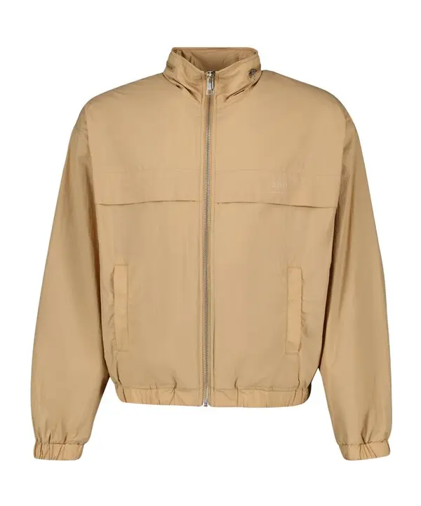 AMI Paris Logo Printed Zipped Bomber Jacket