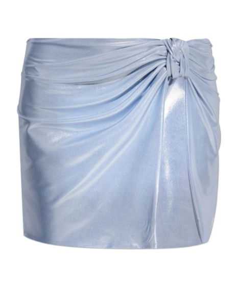 MISBHV Metallic Finish Asymmetric Skirt