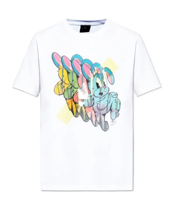 Paul Smith Bunny Repeat Printed Crewneck T-shirt - White